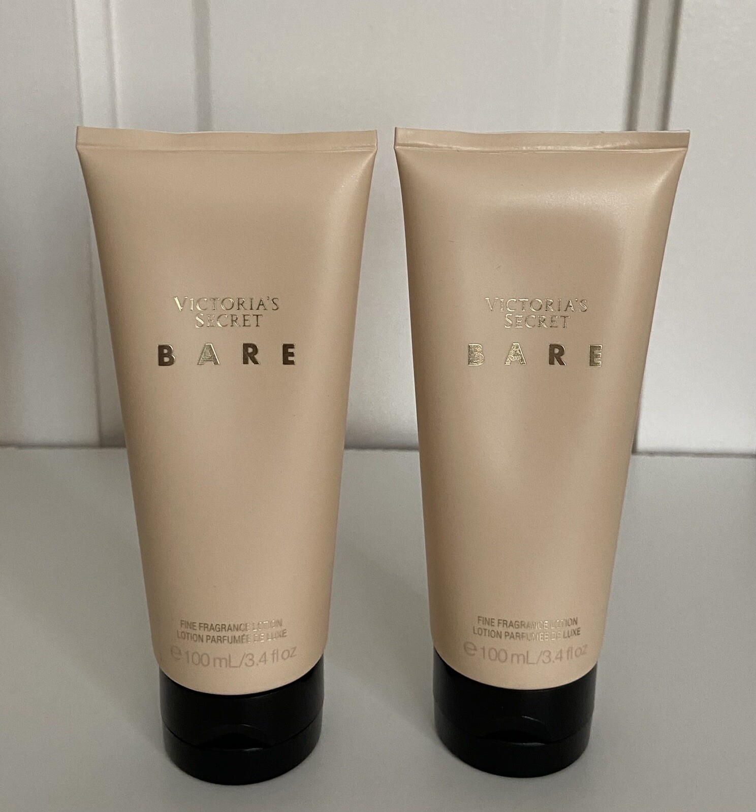 2 Victoria’s Secret BARE Fine Fragrance Body Lotion ~ 3.4 Oz ~ Brand ...