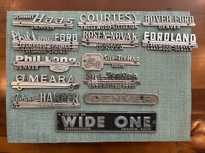 Vintage Ford/GM/Mopar Colo. auto dealer emblems - metal (lot of 20 ...