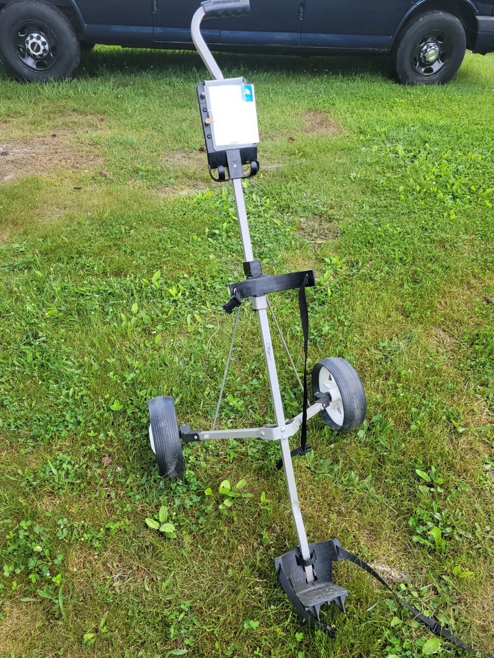 Collapsible 2 Wheel Golf Push Pull Cart Caddy | eBay