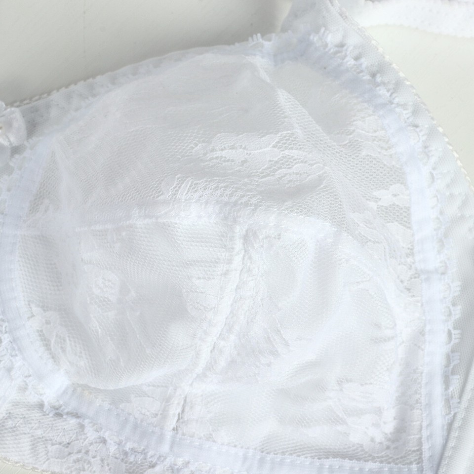 Full Coverage Bralette Wirefree All-Around Comfort Bra Floral Lace Plus ...