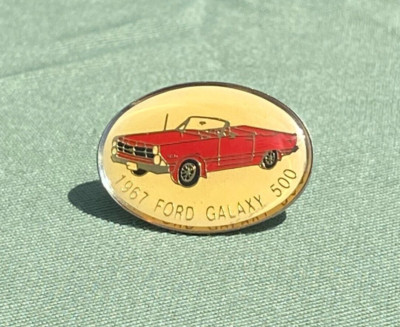 Vintage Ford 1967 Red Galaxy 500 Enamel Oval Pin Lapel Hat Vest Pin ...