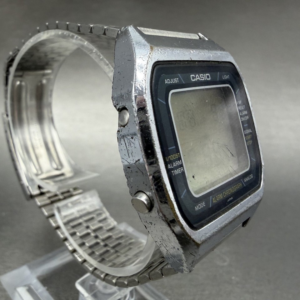 Casio A201 Thunder Bird Watch Men 35mm Digital Alarm Chrono Silver ...