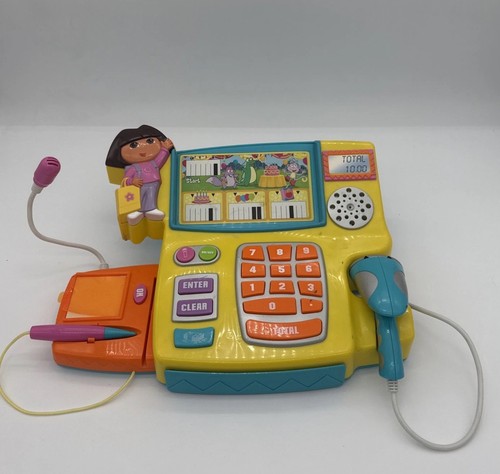 VTG 2005 Dora The Explorer Talking Cash Register Mattel Nick Works w ...