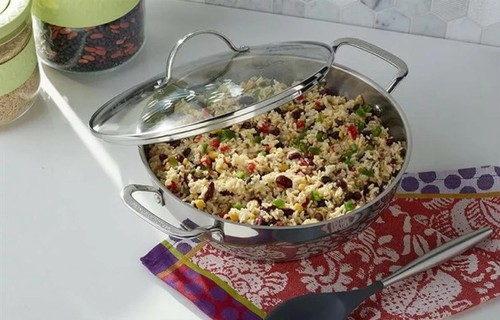 Princess House HERITAGE® STAINLESS STEEL COOKWARE Classic 5-Qt. Braiser ...