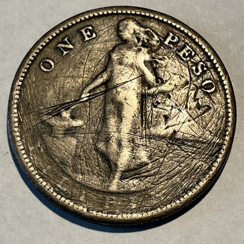 1907 S One Peso Filipinas United States Of America Silver Large Coin | eBay
