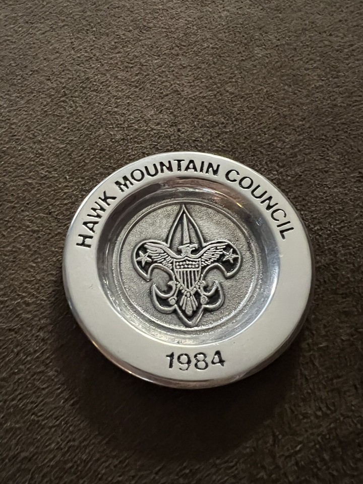 Boy Scouts - Hawk Mountain Council - Commemorative Pewter dish 1984 4 ...