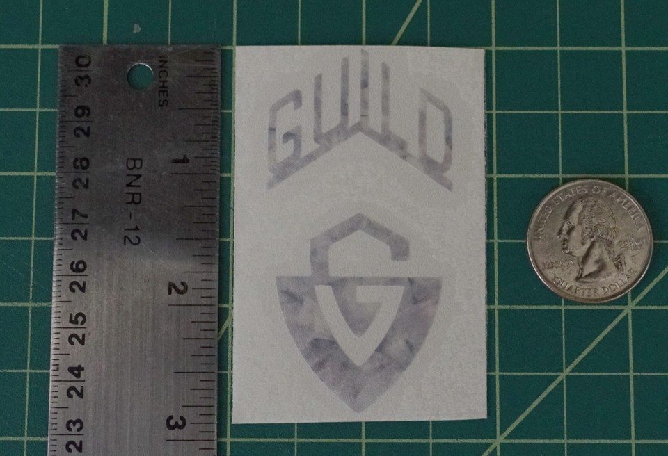 Guild G Shield logo MOP Guitar Headstock Logo Vinyl Sticker Decal | eBay