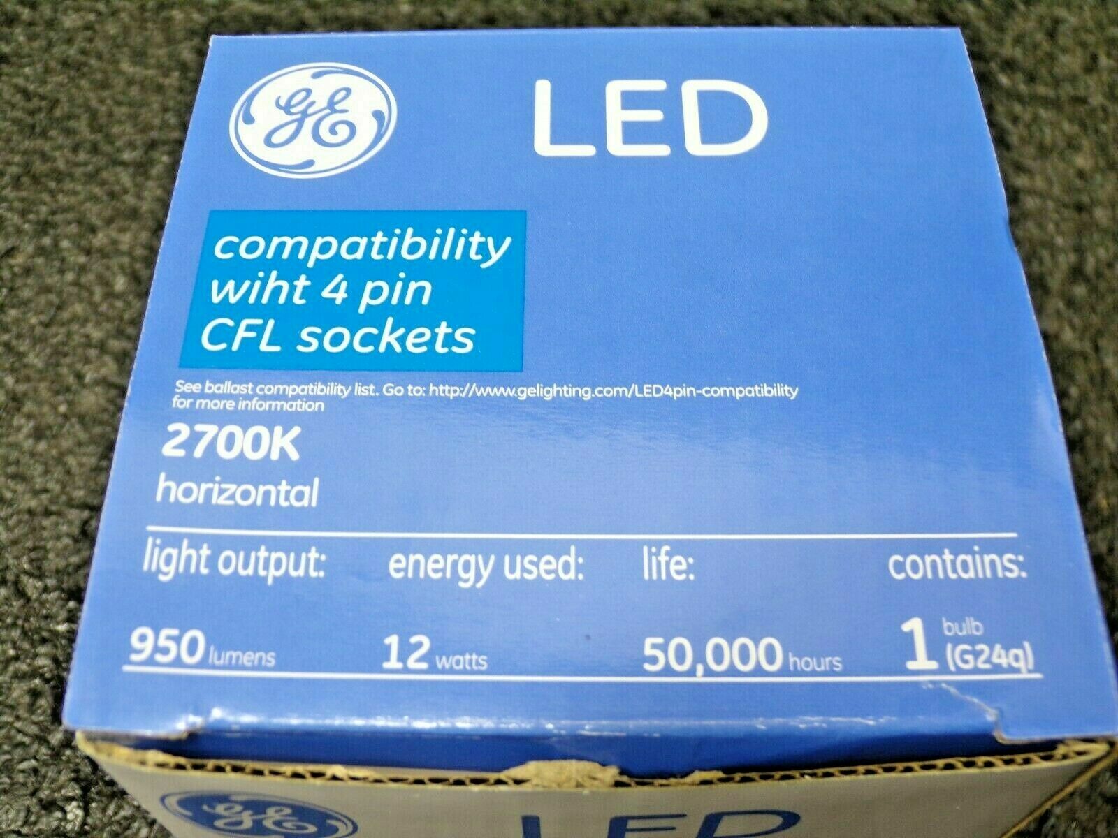 GE Lighting LED12G24q-V/827 PL Vert LED Lamp, 950 lm | eBay
