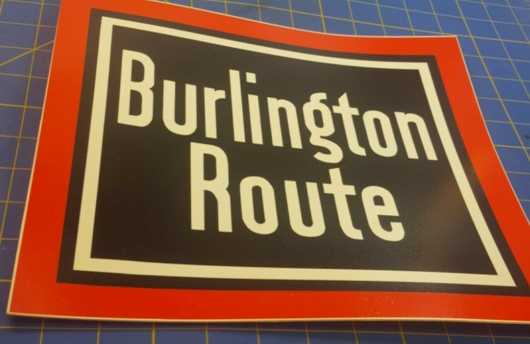 BURLINGTON ROUTE RAILROAD SIGN Silksreened on Styrene plaque. | eBay