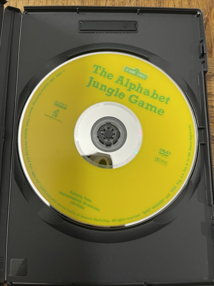 Sesame Street The Alphabet Jungle Game DVD-Rare Vintage-SHIPS N 24 ...