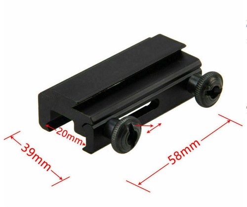 Dovetail Rail Extension 20mm to 11mm Picatinny Weaver Scope Mount Base ...
