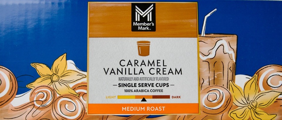 Member's Mark Caramel Vanilla Cream Coffee Medium-Roast, Keurig K-Cup ...