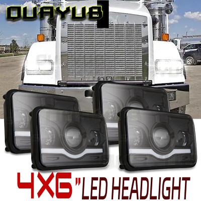 For Kenworth T800 1987-2023 W900 1981-2023 4x6" Rectangle LED ...