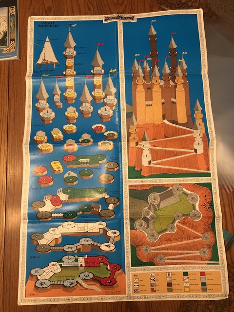 MAP OF CASTLE WATERDEEP from City System Boxed Set AD&D 1st Edition | eBay