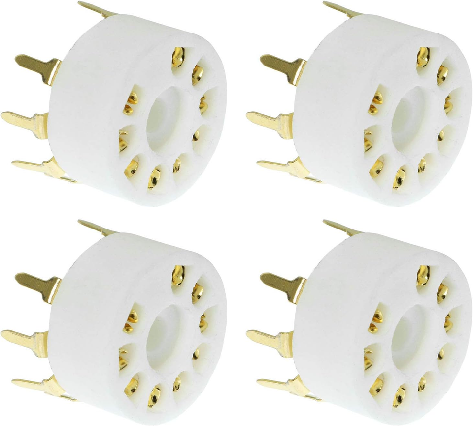 4PCS B9A Ceramic 9 Pin Gold PCB Tube Socket for 12Ax7/Ecc83/6922/6N11 | eBay