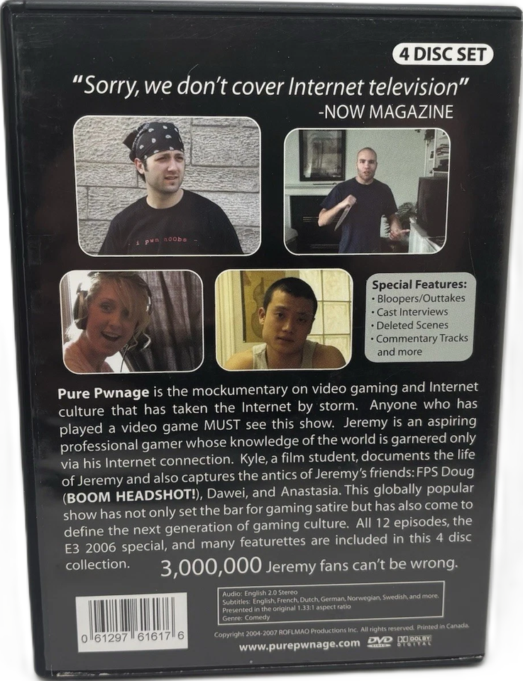 PLAYED ONCE Pure Pwnage Teh Complete First Season TV Series DVD 12 Eps ...