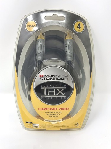 Monster Standard THX Certified Composite Video Cable for DVD VCR or TV ...