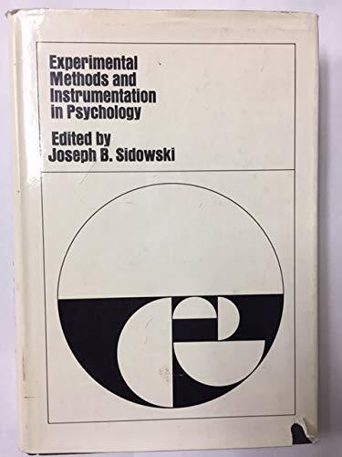 Experimental Methods and Instrumentation in Psychology 9780070573475| eBay