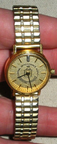 VINTAGE CIA CENTRAL INTELLIGENCE AGENCY HAMILTON GOLDFILLED QUARTZ ...