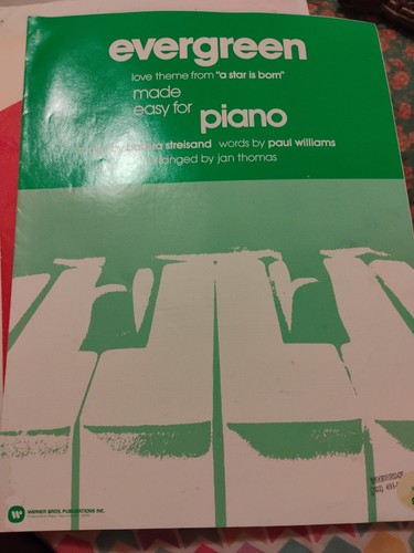 Evergreen - Sheet Music - Love Theme from "A Star Is Born" - Barbra ...