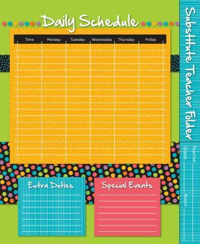 Substitute Teacher Folder : Stylin' Stripes by Carson-Dellosa ...