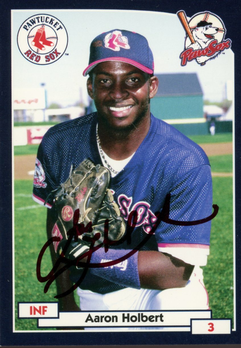 2000 Pawtucket Red Sox AARON HOLBERT Signed Card autograph RC CARDINALS ...