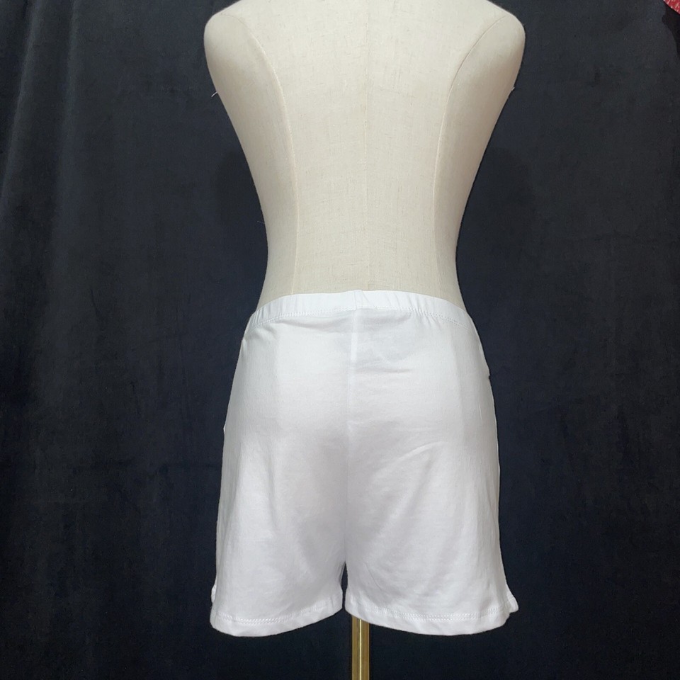 Love J Plain White Short Shorts No Draw String No Pockets. Size L ...