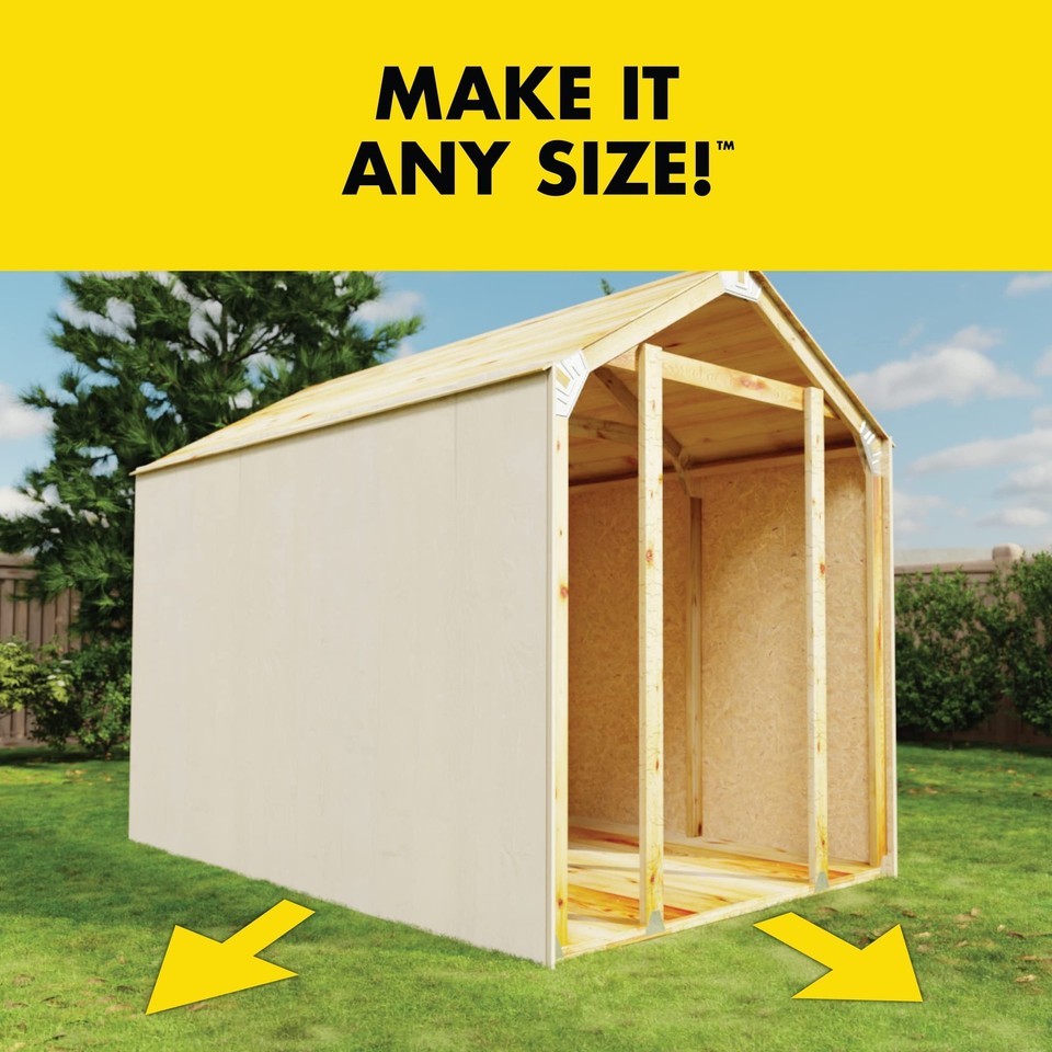 2x4basics 90192MI Custom Shed Kit with Peak Roof, 2x4 | eBay