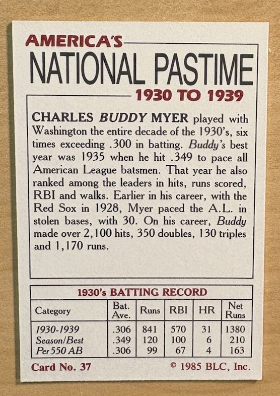 1985 Big League Collectibles America’s Nat’l Pastime Card #37 Charles ...