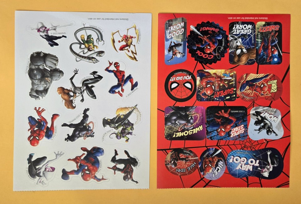 Spider-Man/ Spidey Sticker Sheet Lot Of 2 | eBay