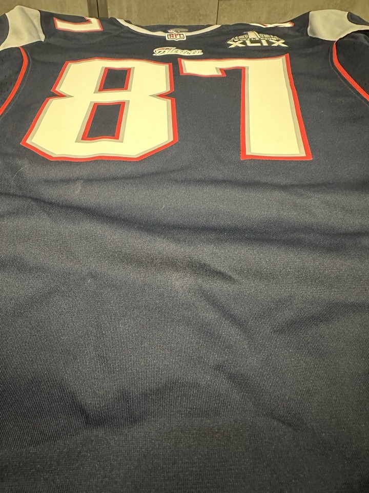 Rob Gronkowski #87 New England Patriots Super Bowl LIII 49 Blue Jersey ...