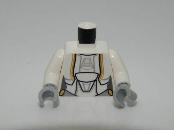LEGO Star Wars White Torso SW Jedi Robe Female With Gold Markings ...