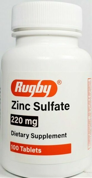 Rugby Zinc Sulfate 220mg Tablets - 100 Count for sale online | eBay