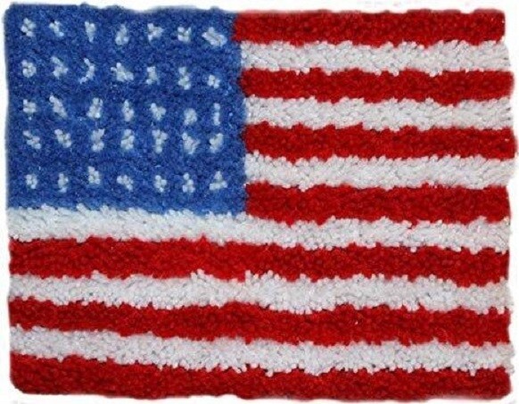 Old Glory, USA Flag Kit #37821 Latch Hook Kit by MCG Textiles 13x10 ...