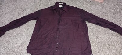 Pronto Uomo Dress Shirt Size 17 36/37 Color Plum Purple Designer Preppy ...