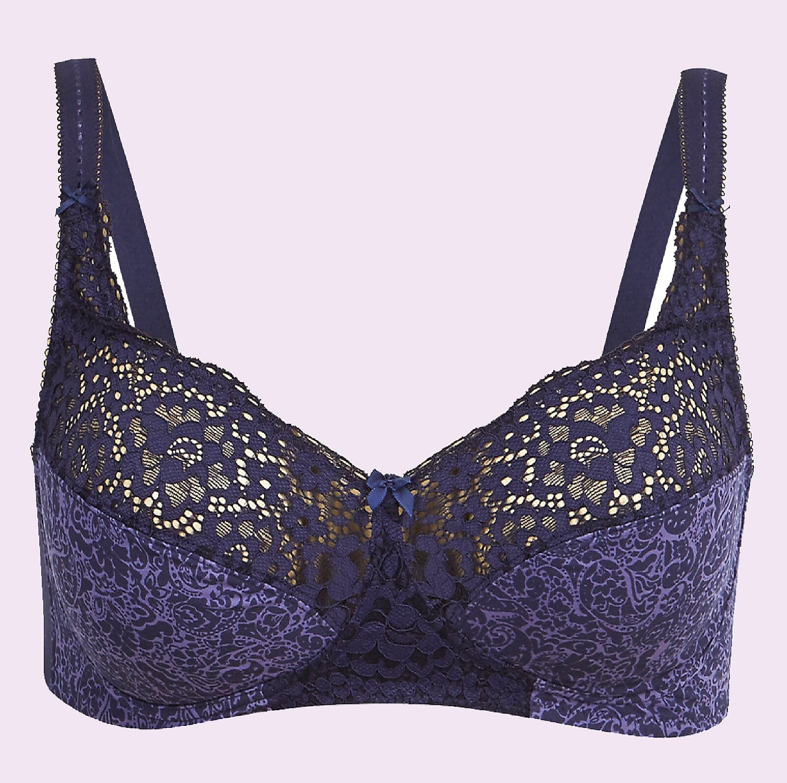 ex M&S INDIGO MIX Cool Comfort Full Cup Non-wired Bra Size 34AA | eBay