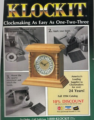 1988 Klockit Fall Catalog clock kits prices parts vtg brochure - Pocket ...
