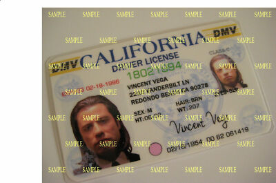 Pulp Fiction Vincent Vega Driver's License Prop Cosplay Novely | eBay