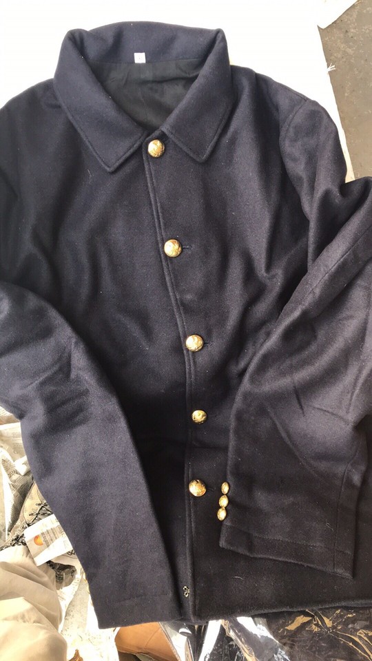 Army Blue Wool 5-button Blouse Sack Coat Size 46 Cotton Lined Indian ...