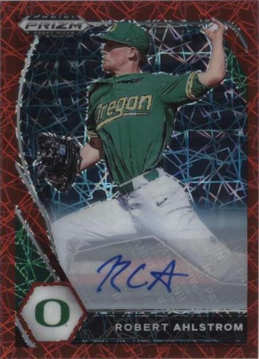 2021 Panini Prizm Draft Picks - Robert Ahlstrom #PDP186 Red Velocity ...