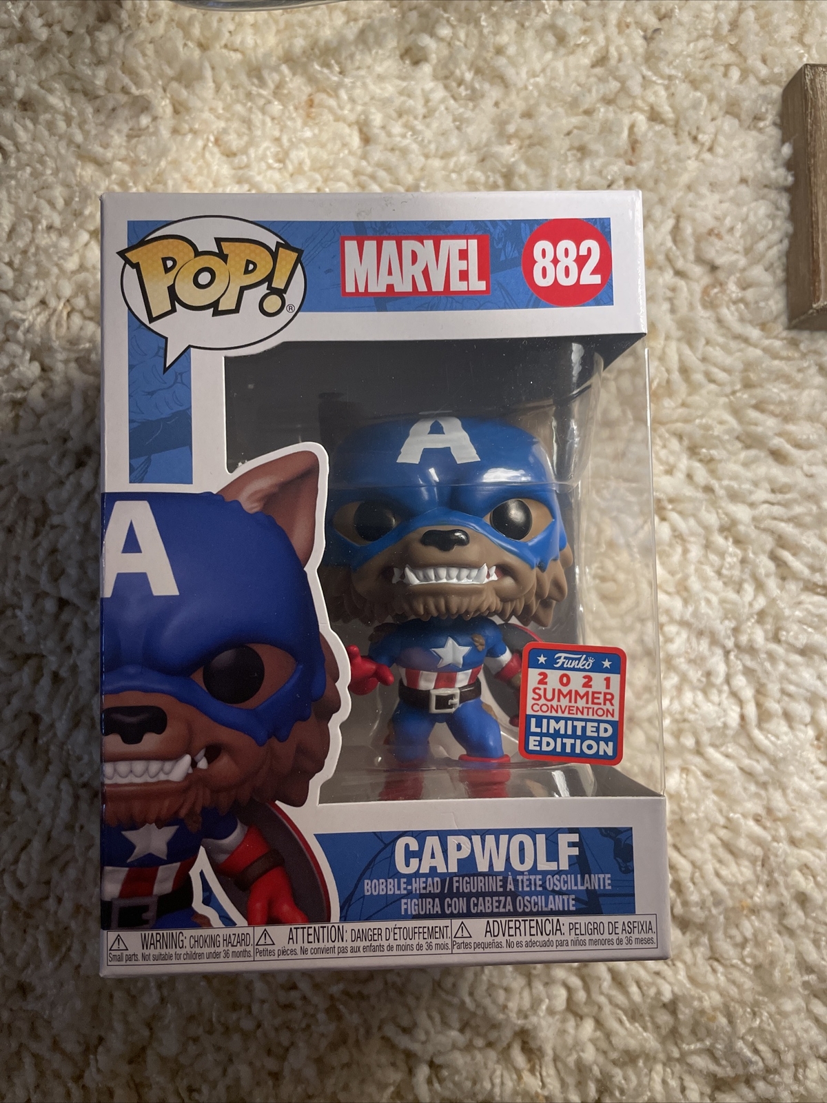 Funko Pop! Marvel Capwolf #882 FunKon 2021 Summer Convention Limited ...