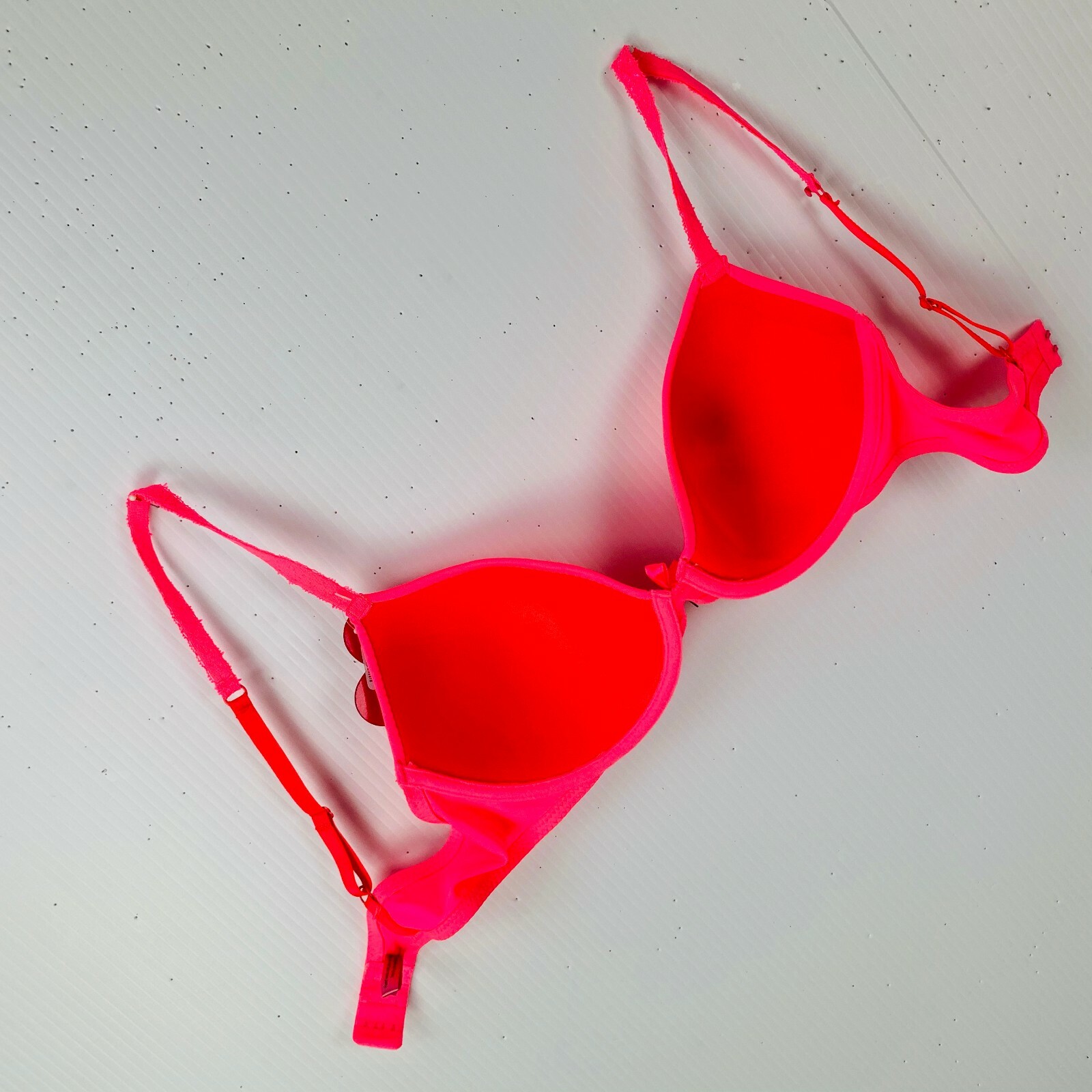 NWT Tarea T Shirt Bra Structure 36C Bright Acid Fuschia Orange Bikini ...