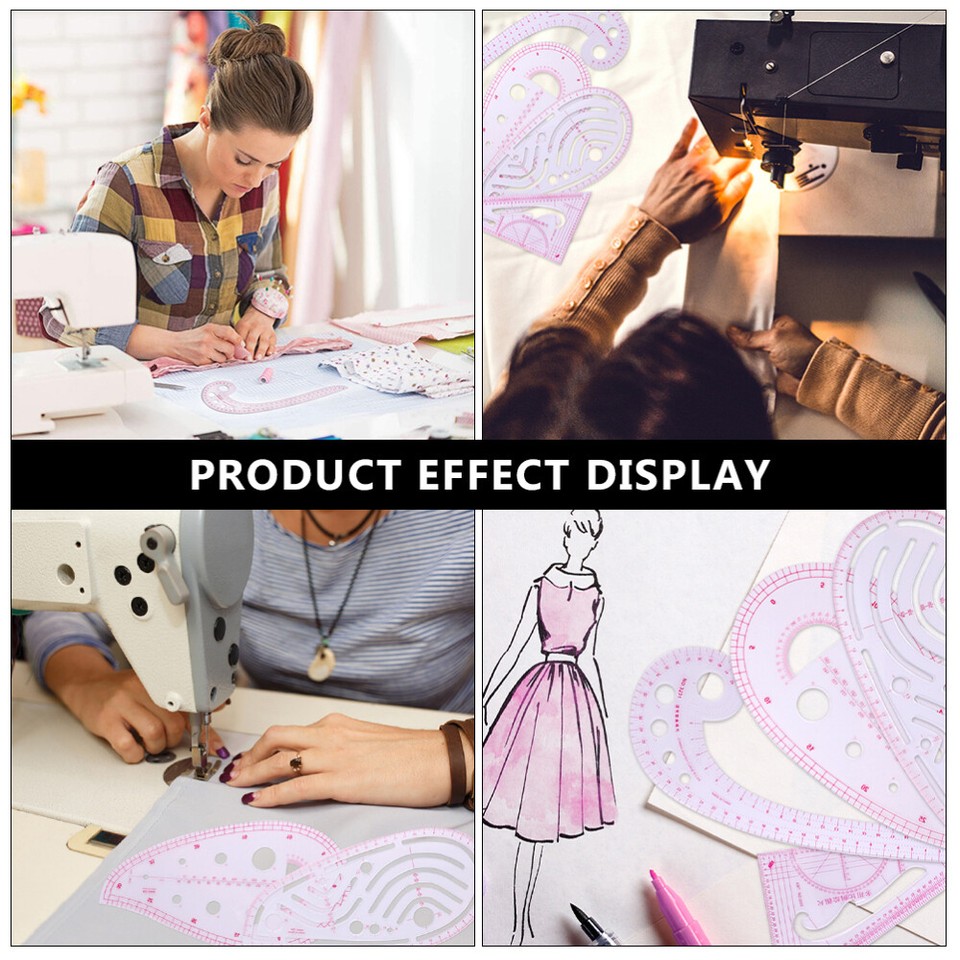 6Pcs Clothing Ruler Sewing Ruler Styling Design Ruler Metric System ...