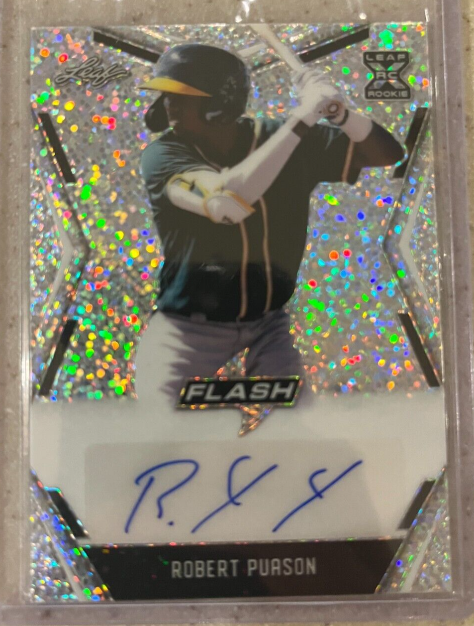 ROBERT PUASON 2020 Leaf Metal Baseball Draft FLASH AUTO Autograph BA ...