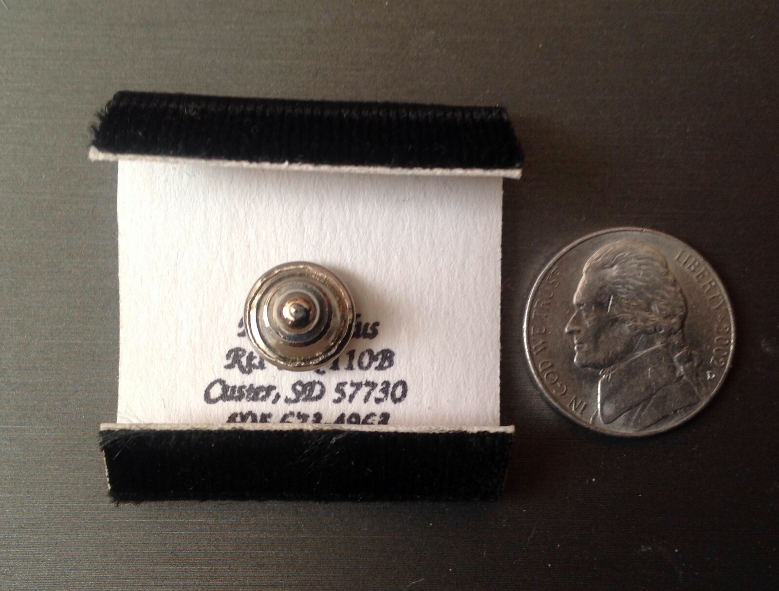 VINTAGE COIN PIN,CIR.1990, HAND CUT - Gem