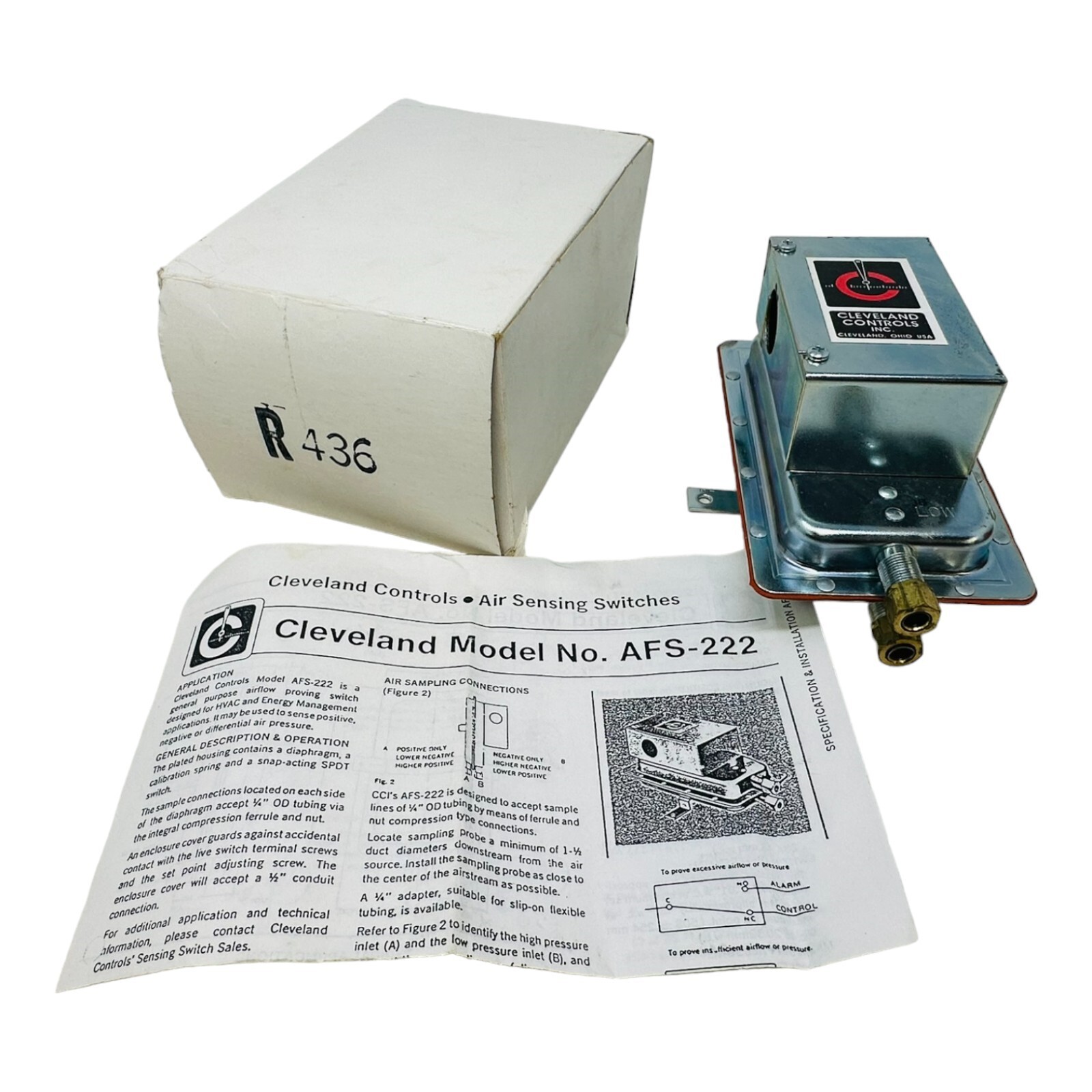 CLEVELAND CONTROLS AFS-222-23 AIR SENSING SWITCHES NEW/UNUSED SUPLUS | eBay