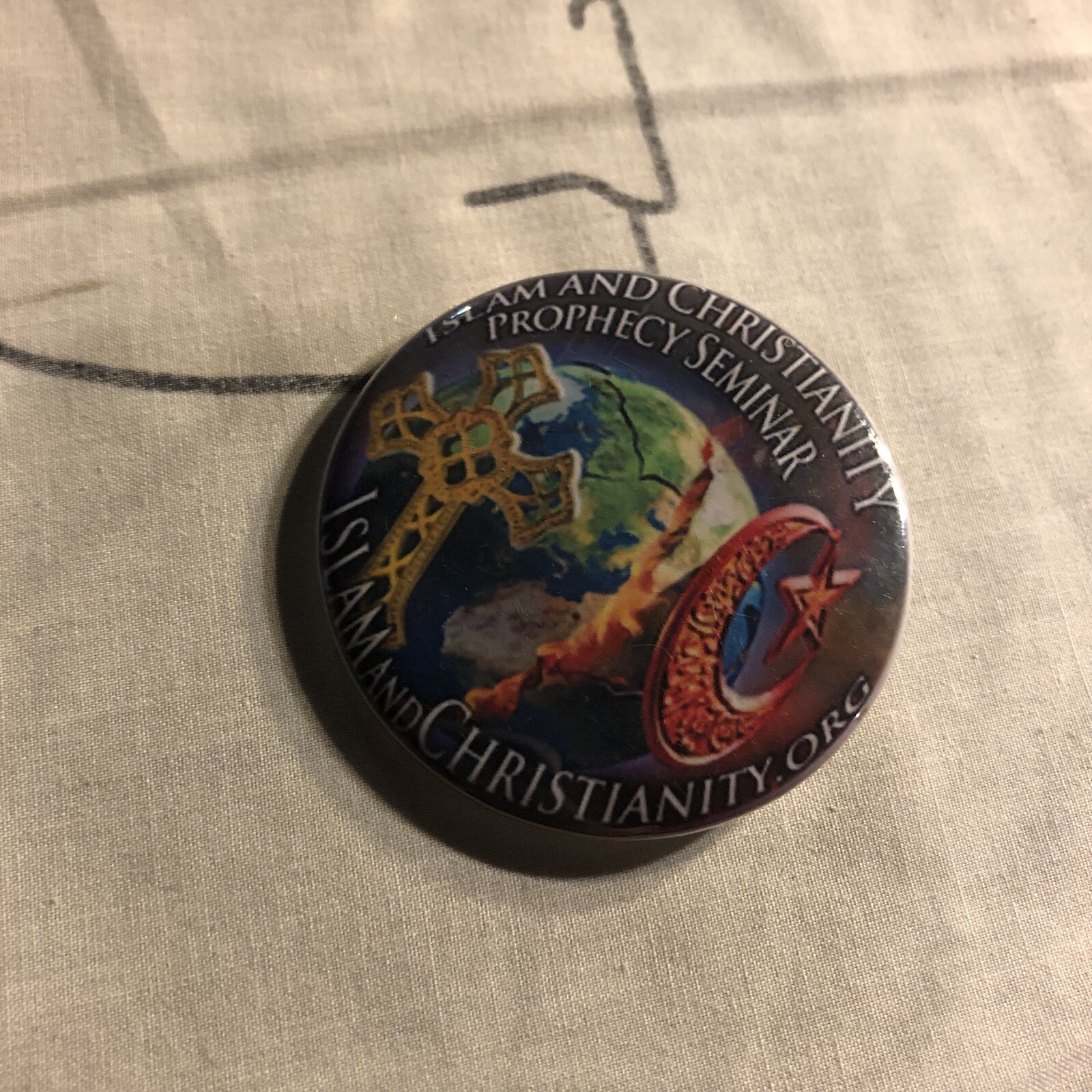 Seventh Day Adventist Islam Christianity Prophecy Seminar Button Pin ...