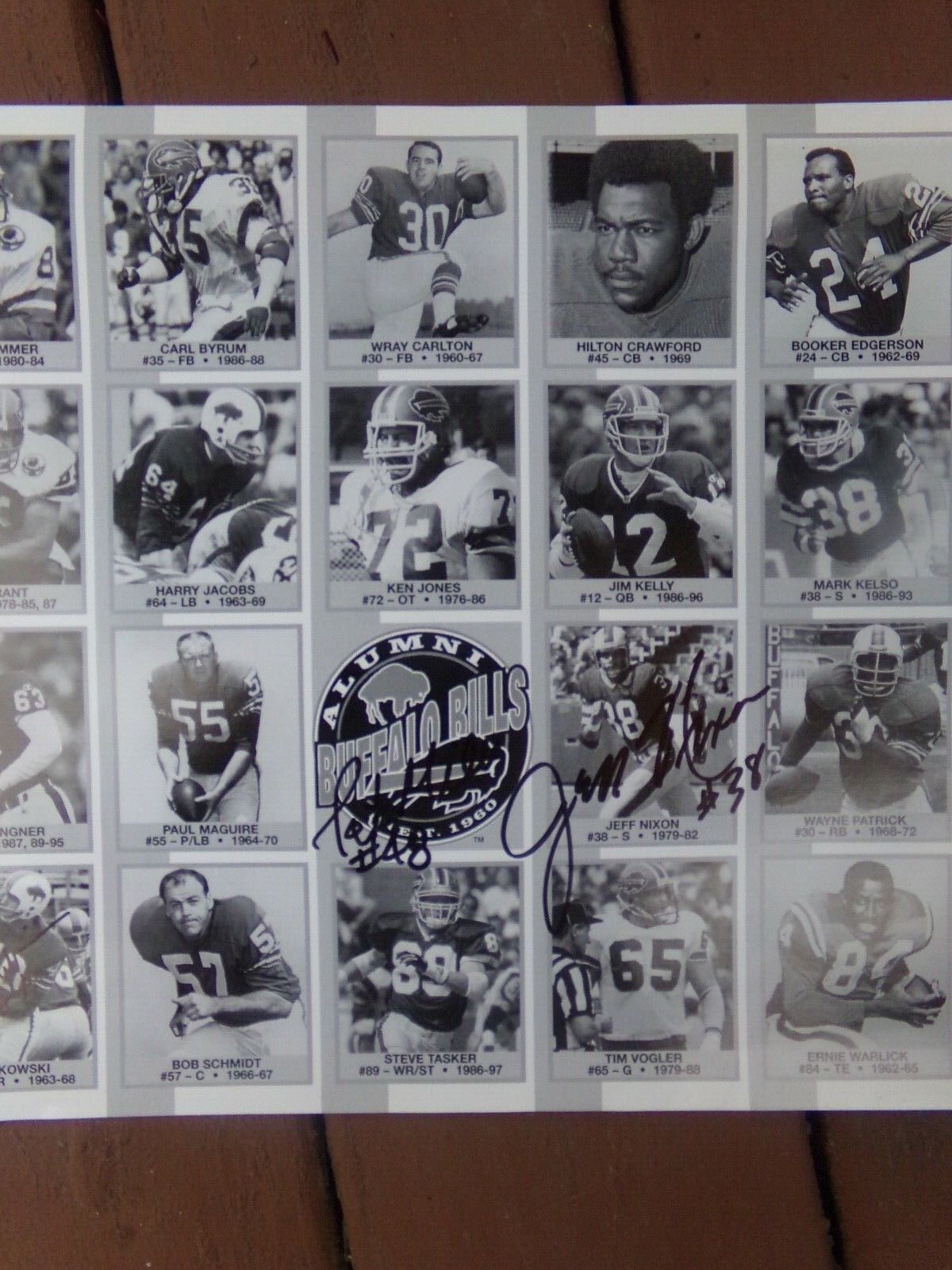 🔥 Buffalo Bills Autograph Alumni Display AL BEMILLER ED RUTKOWSKI JEFF ...