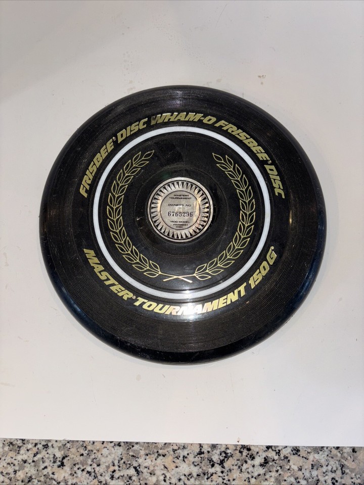 Wham-0 Frisbee Vintage Master Tournament 150G Model Black Gold | eBay