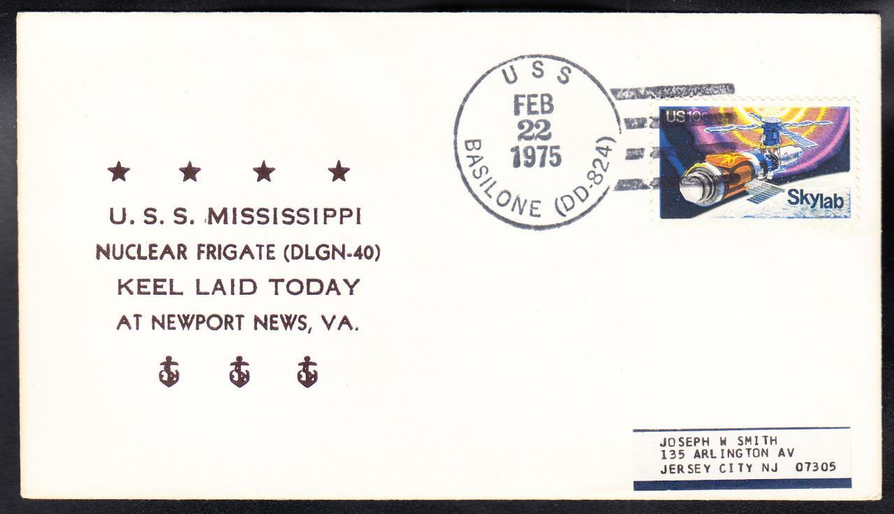 Cruiser USS MISSISSIPPI CGN-40 KEEL LAYING Naval Cover C3326 | eBay